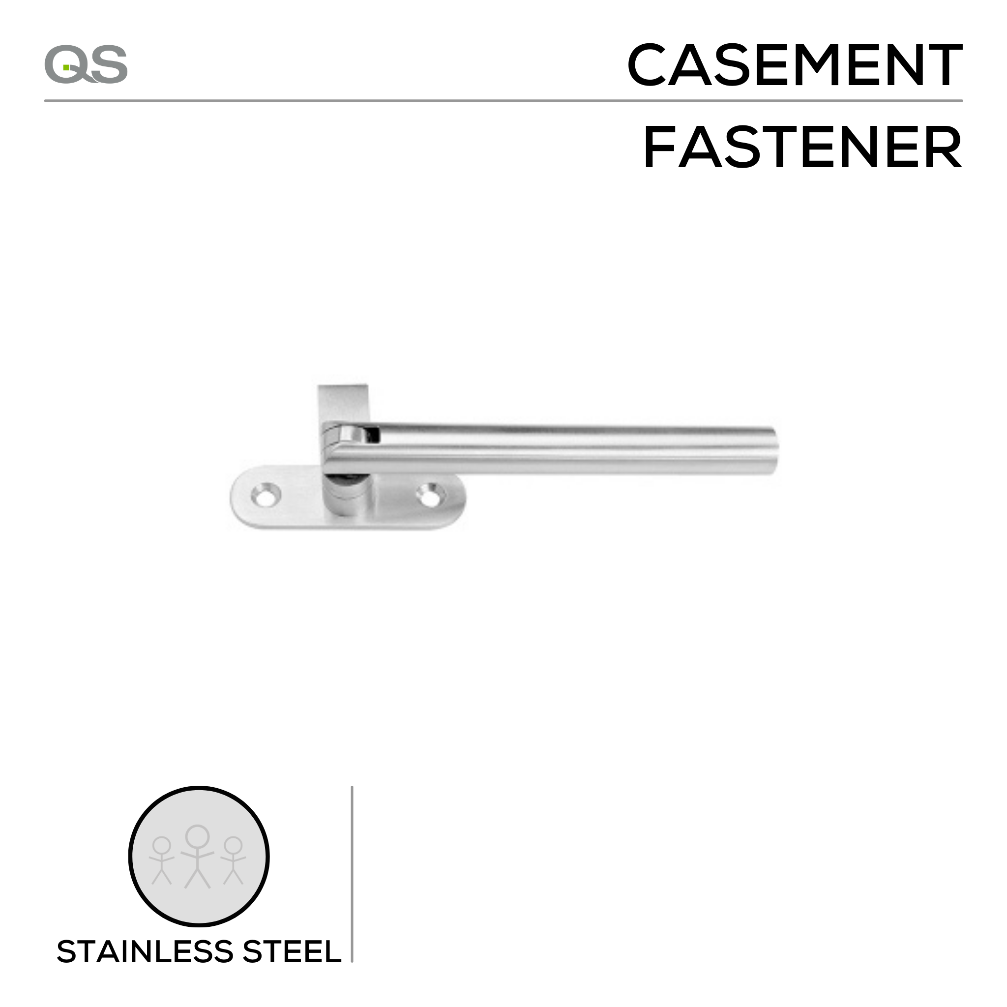 QS4602, Casement Fastener with Mortice Keep, Stainless Steel, QS | The ...