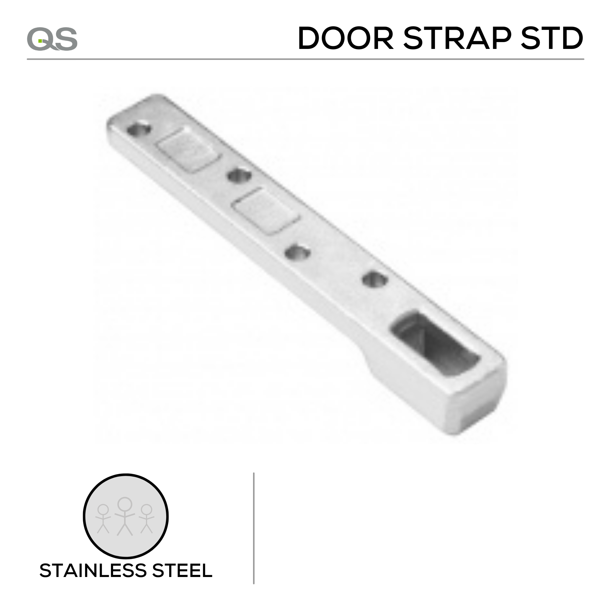 QS8815 door strap STD, Door Strap, Double Action, Standard, Stainless ...