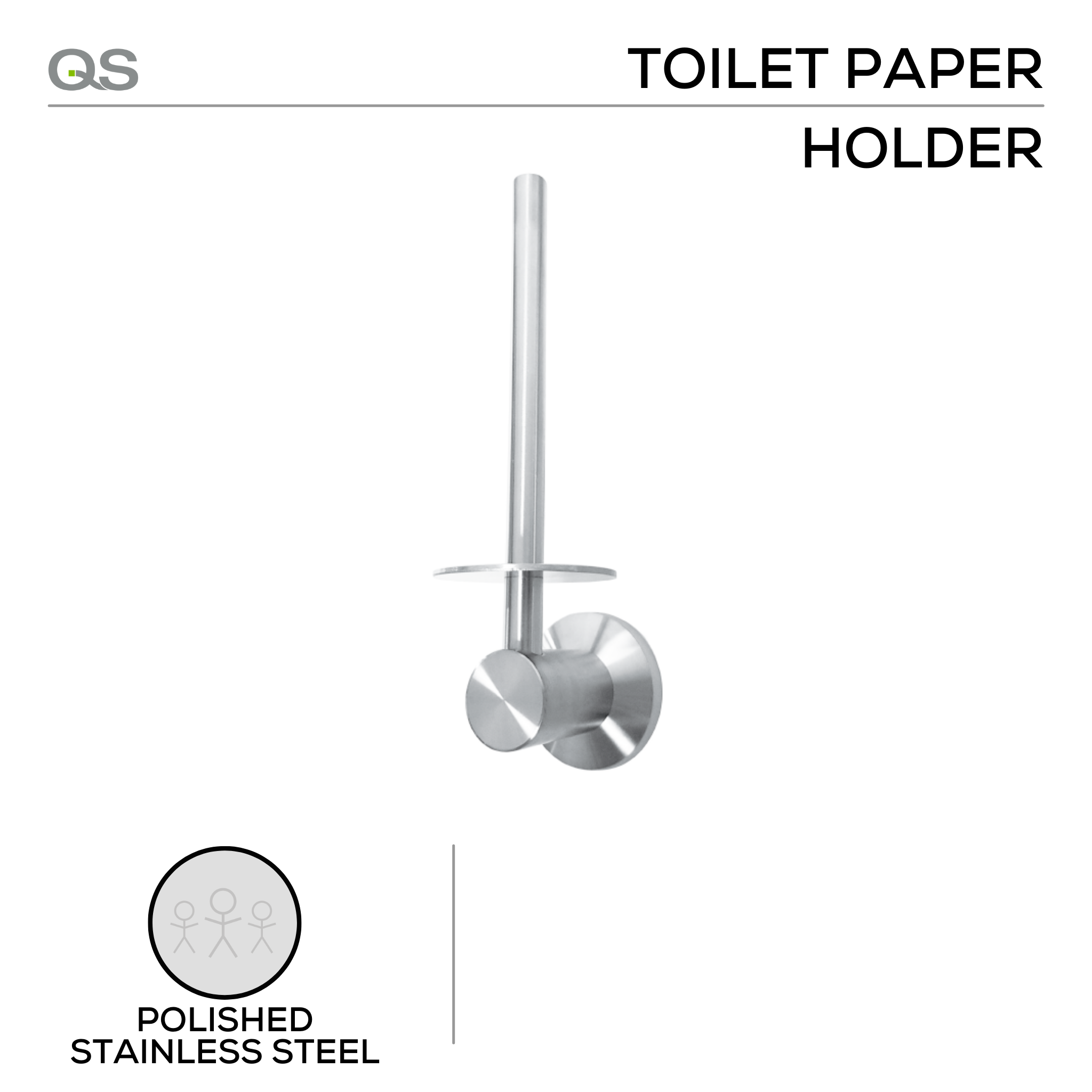 QS1512/PSS, Holder, Toilet Paper, Polished Stainless Steel, QS | The ...