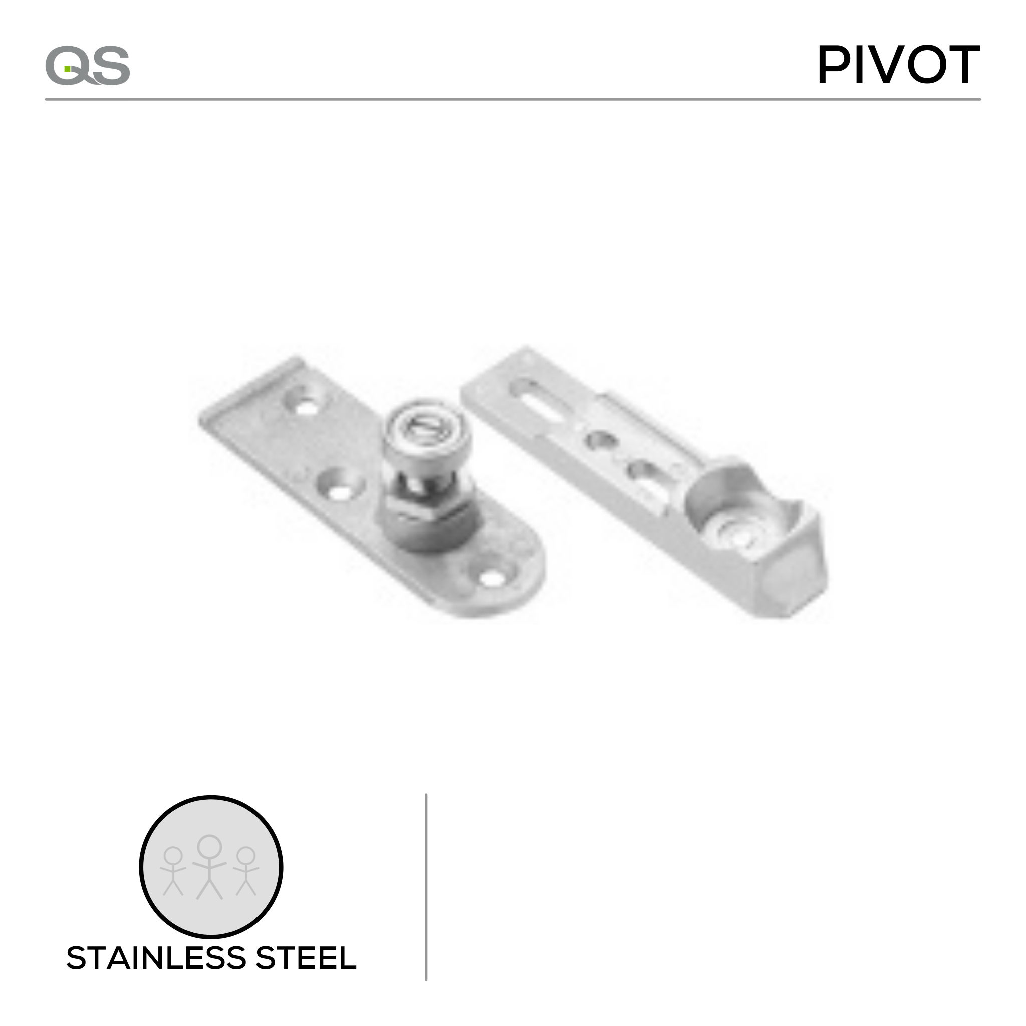 QS5502 pivot 100kg, Bottom Pivot, 100 (kg), Stainless Steel, QS | The ...