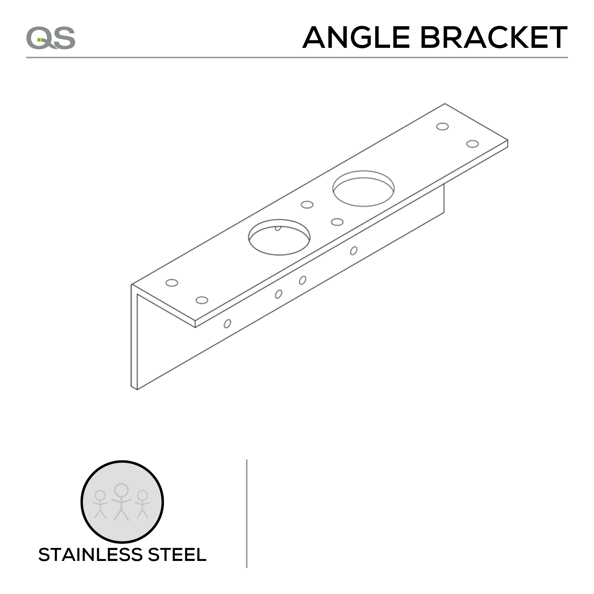 QS7705 angle bracket, for QS700 and QS750, Stainless Steel, QS | The ...